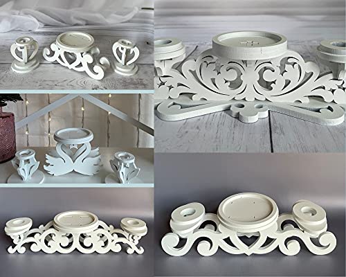 Unity Candle Holder-Unity Candle Stand-Unity Candle-Pillar Candle Holder-Wedding Gift -Ceremony Decoration-Wedding Centerpiece (Big)
