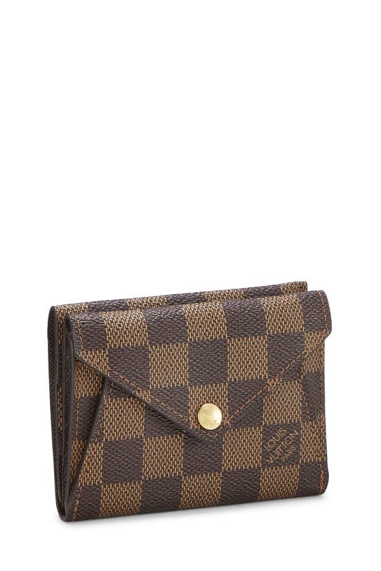 Louis Vuitton, Pre-Loved Damier Ebene Origami Compact Wallet, Brown