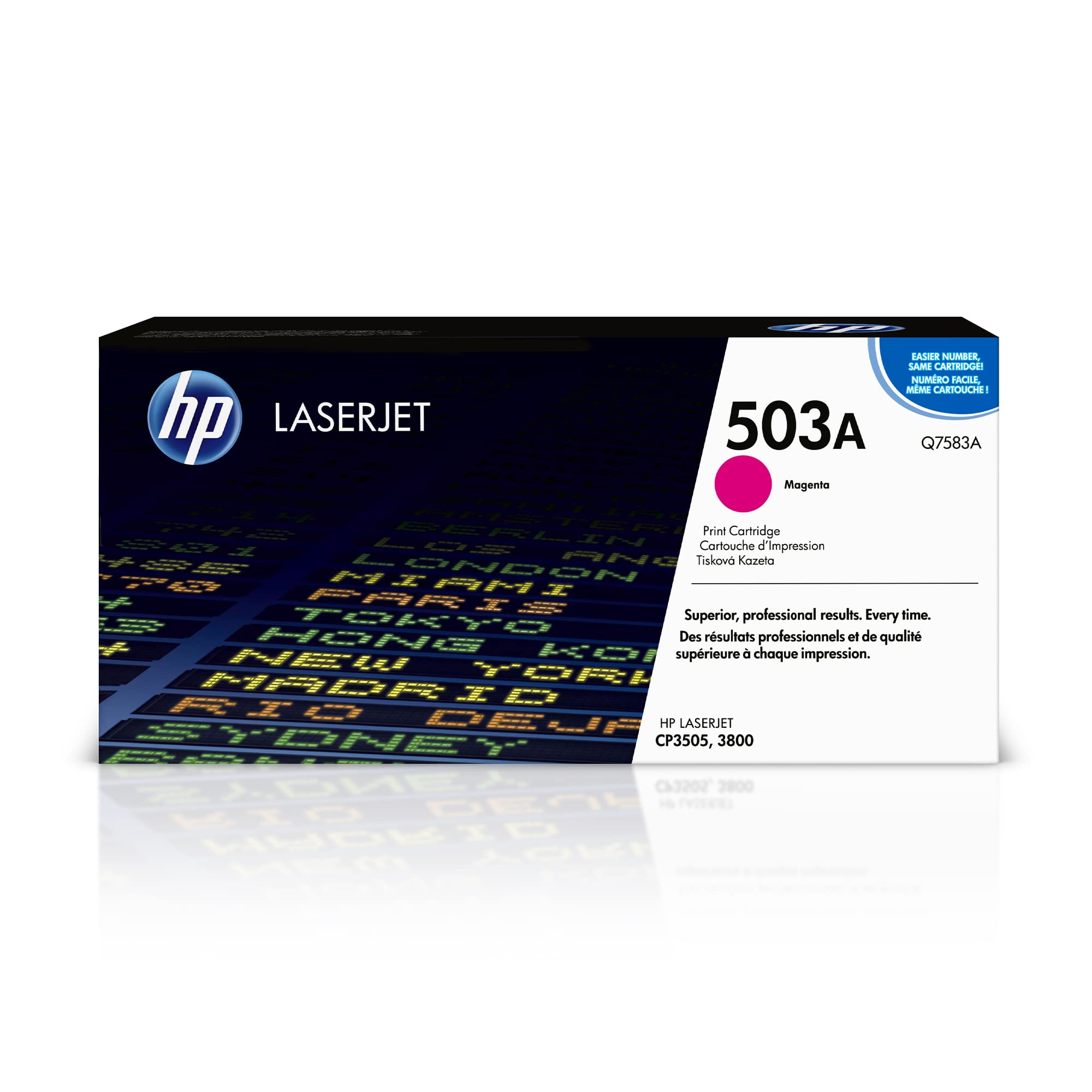 Original HP 503A Magenta Toner Cartridge | Works with HP Color LaserJet 3800, CP3505 Series | Q7583A