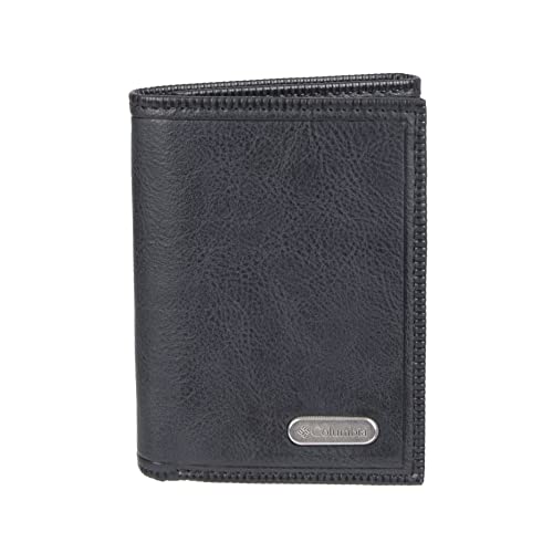 Columbia Men's RFID Leather Wallet Trifold Vertical Security Protection Accessory, -black Joey, One Size