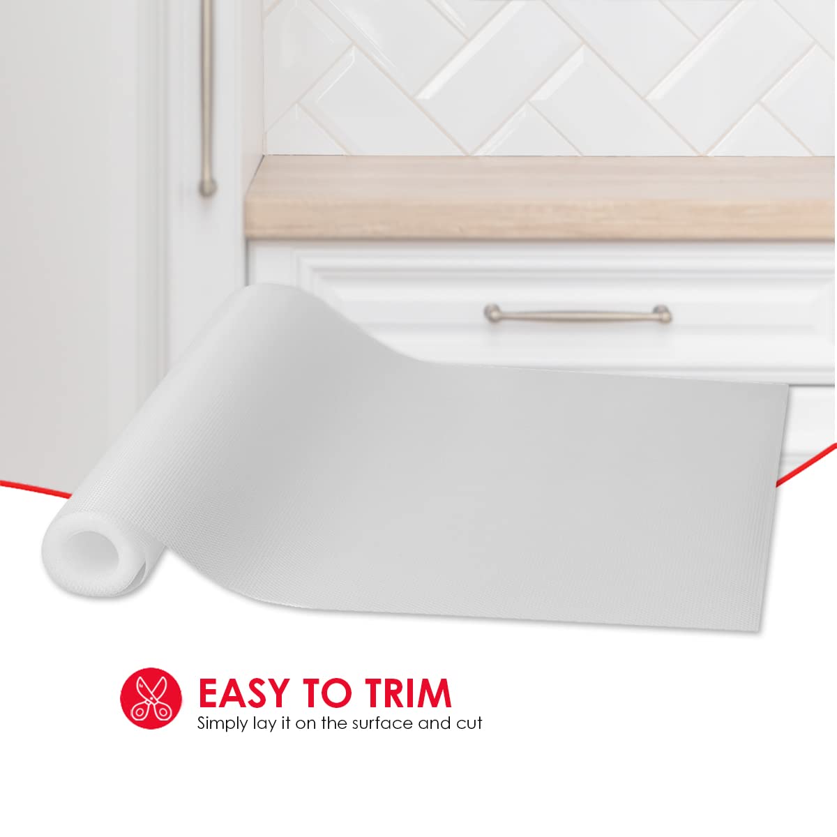 Home Basics, Clear Diamond 12" x 60" Shelf Liner Slip Non-Adhesive No Oder Multifunction Drawer Refrigerator Pantry Cupboard Shelving for Kitchen Home Closet Office