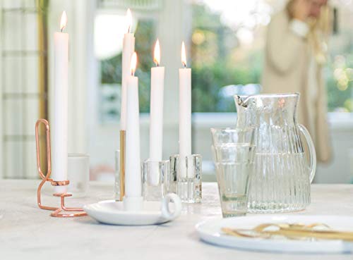 BOLSIUS White Candlesticks Bulk Pack 50 Count - Unscented Dripless 11.5 Inch Household & Dinner Candle Set - 12+ Burn Hours - Premium European Quality - Consistent Smokeless Flame - 100% Cotton Wick