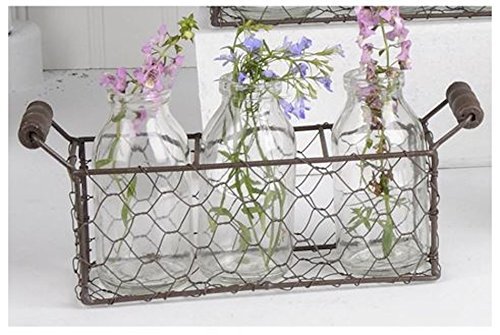 Blossom Bucket 131-36733 Small Rectangle Decorative Basket, Metal