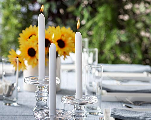 BOLSIUS White Candlesticks Bulk Pack 50 Count - Unscented Dripless 11.5 Inch Household & Dinner Candle Set - 12+ Burn Hours - Premium European Quality - Consistent Smokeless Flame - 100% Cotton Wick