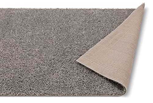 Well Woven Madison Shag Plain Grey Modern Solid Area Rug 5' x 7'2''