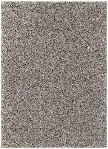 Well Woven Madison Shag Plain Grey Modern Solid Area Rug 5' x 7'2''