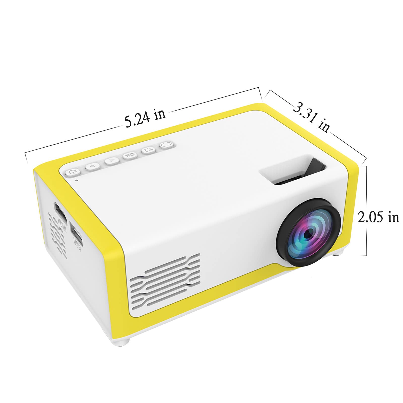 Mini Projector LED Portable Projector Supports Hd 1080p Outdoor Mobile Power Supply Camper Apartment Classroom Must Haves Electronics Tech Gadgets Birthday Gifts for Men Personalized Gifts