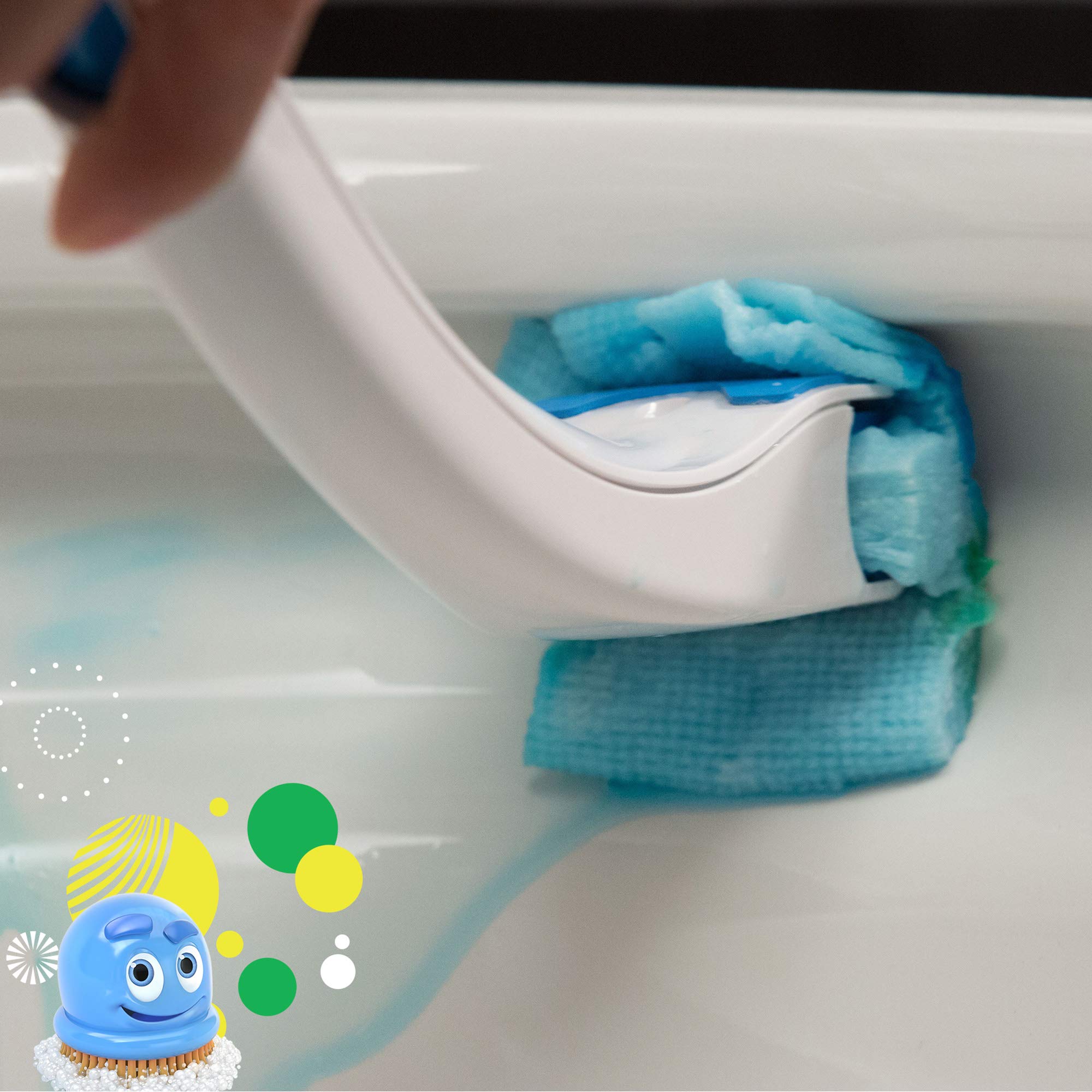 Scrubbing Bubbles Fresh Brush Toilet Bowl Cleaning System Starter Kit, Stain Removing, Citrus Action Scent, Includes: Wand + 4 Refills + 1 Stand