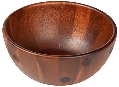 KATE SPADE Deco Dot Salad Bowl with Servers, 1.85 LB, Brown