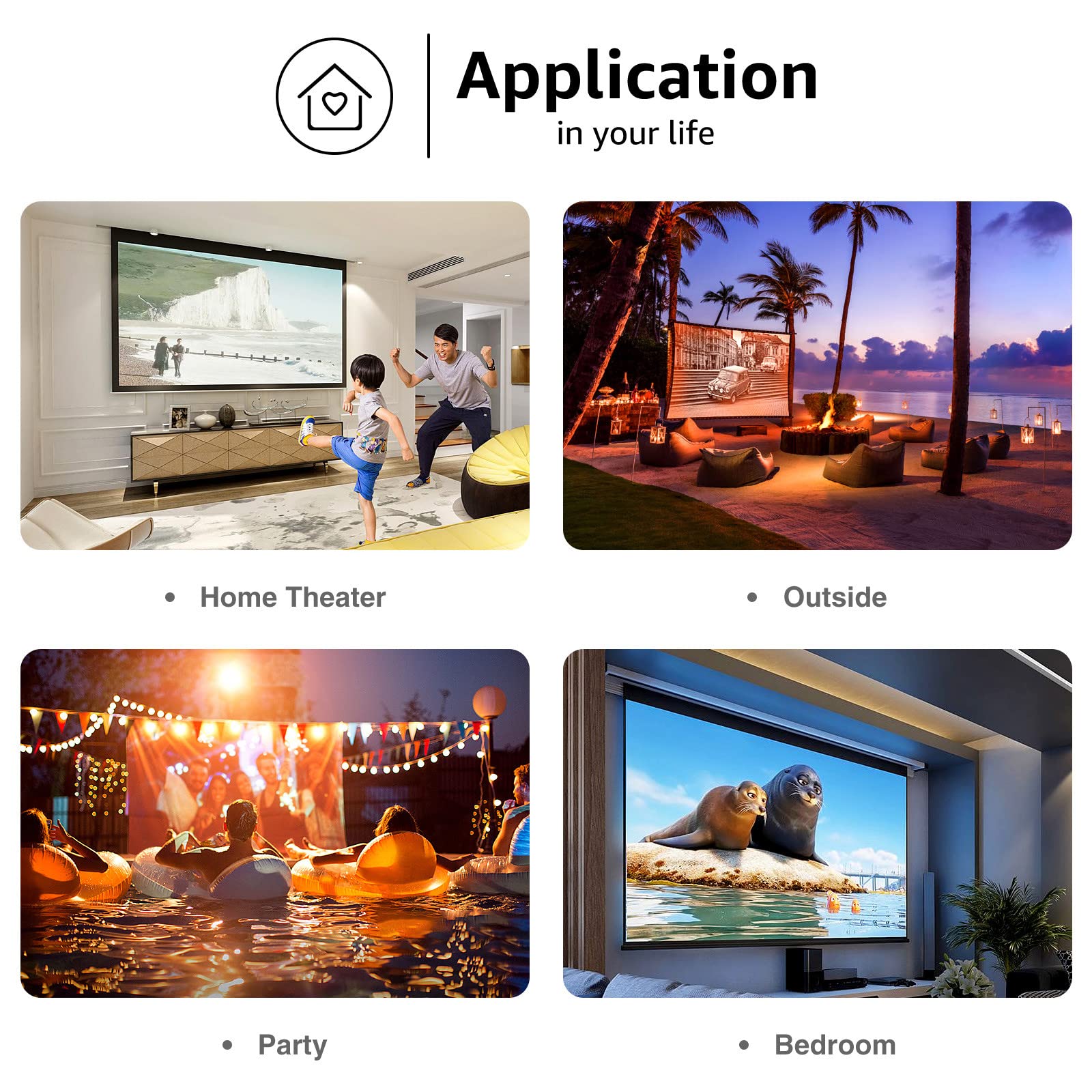 Mini Projector LED Portable Projector Supports Hd 1080p Outdoor Mobile Power Supply Camper Apartment Classroom Must Haves Electronics Tech Gadgets Birthday Gifts for Men Personalized Gifts
