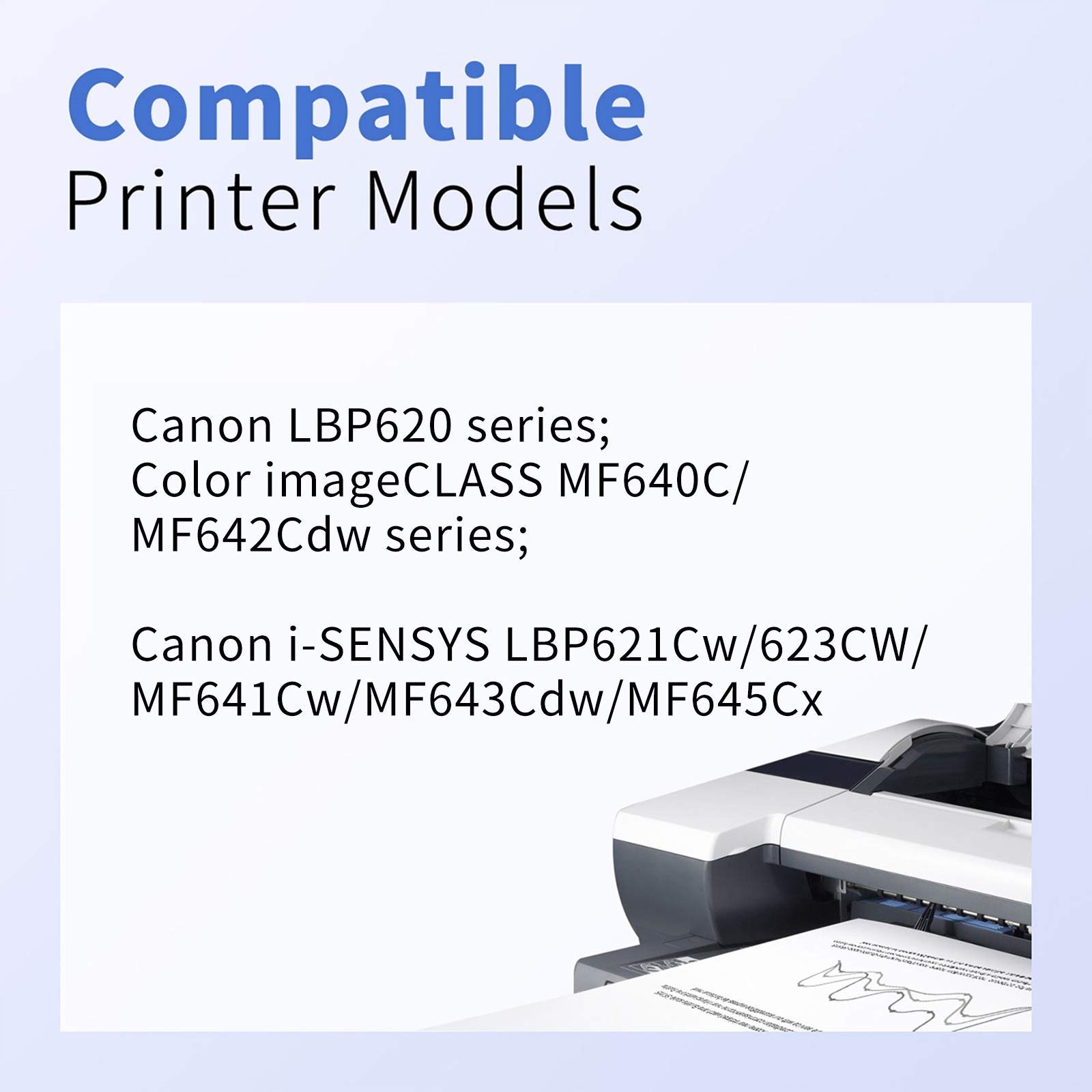 MYCARTRIDGE SUPRINT 054 Toner Cartridge Compatible Toner Cartridge Replacement for Canon 054 054H CRG-054 use with Color ImageClass MF642Cdw MF644Cdw MF641Cw LBP622Cdw LBP623Cdw Printer 4 Pack 054