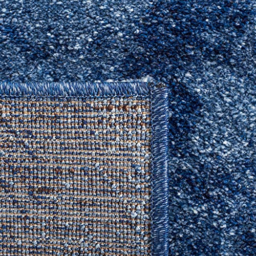 SAFAVIEH Retro Collection 3' x 5' Blue / Dark Blue RET2144 Modern Abstract Non-Shedding Living Room Bedroom Accent Rug