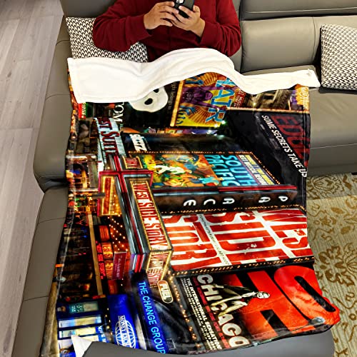 HommomH 50" x 80" Blanket Throw Comfort Thin Soft Air Conditioning Times Square Theater District