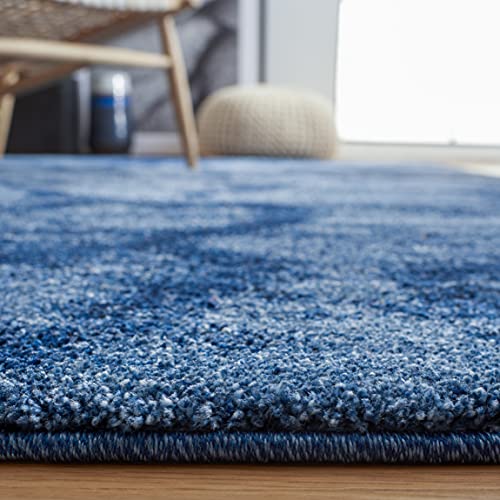 SAFAVIEH Retro Collection 3' x 5' Blue / Dark Blue RET2144 Modern Abstract Non-Shedding Living Room Bedroom Accent Rug