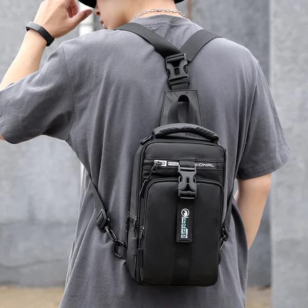Anti-theft Waterproof Crossbody Bag,Multifunctional Waterproof Large Capacity Fashion Leisure Men's Backpack (Blue)