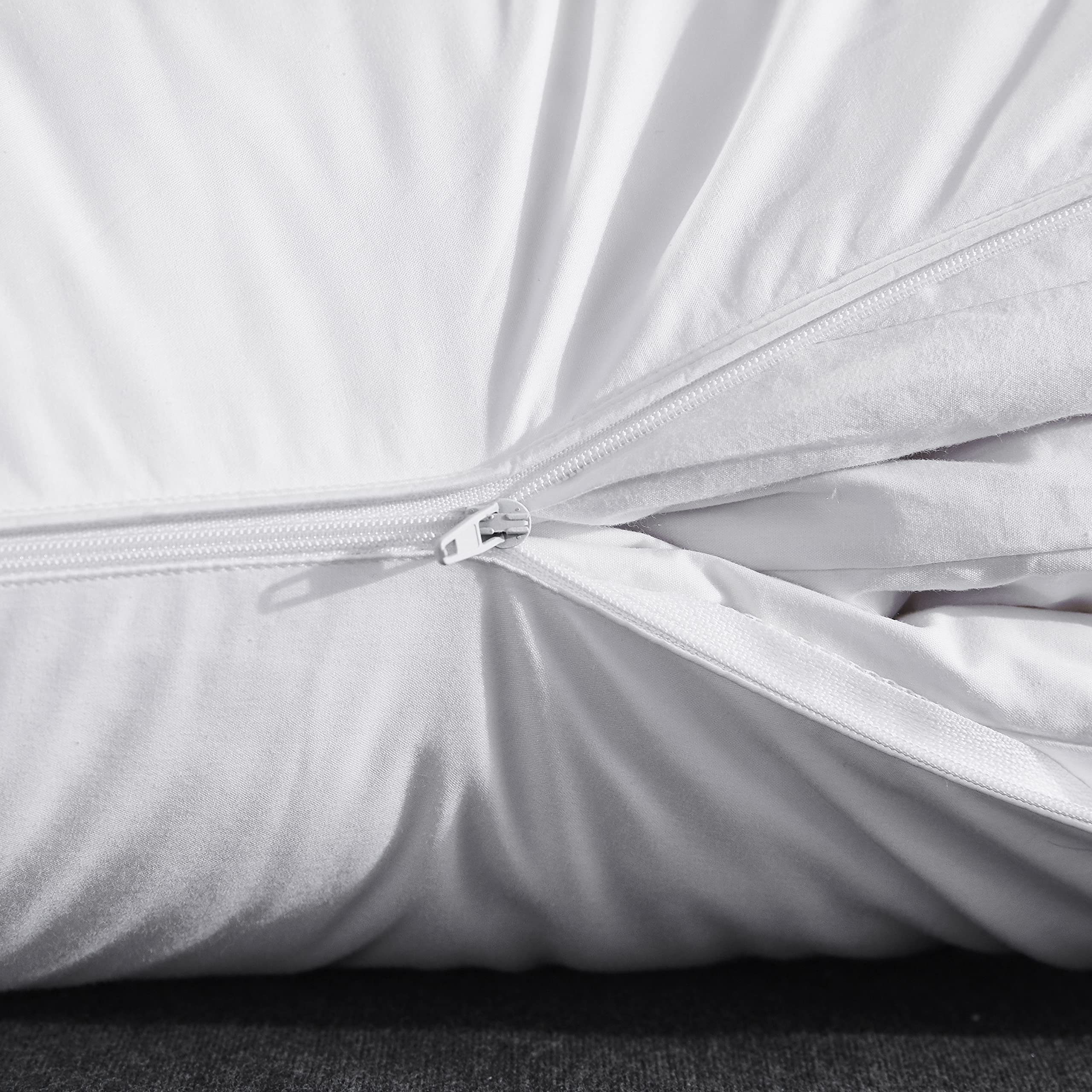 Three Geese Adjustable Layer Goose Feather Pillow,Assembled Bed Pillow,100% Soft Cotton Cover,Good for Side and Back Stomach Sleeper, Standard/Queen Size,Packaging Include 1 Pillow.