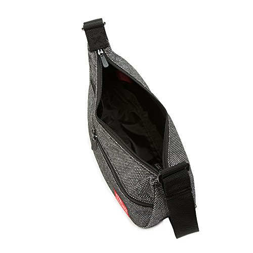 Manhattan Portage Midnight Crescent Street Shoulder Bag (Black) | Hobo Bag