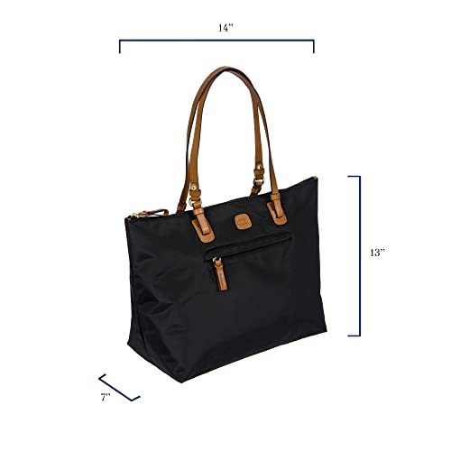 Bric's Sportina X-Bag - Large Tote Bag - 3-Way Shopper Shoulder Bag - Designer Handbag for Travel and Work, Black