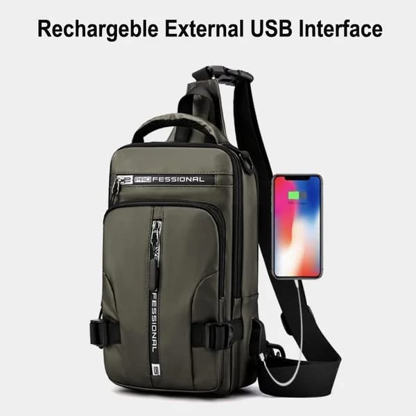 Anti-theft Waterproof Crossbody Bag,Multifunctional Waterproof Large Capacity Fashion Leisure Men's Backpack (Blue)