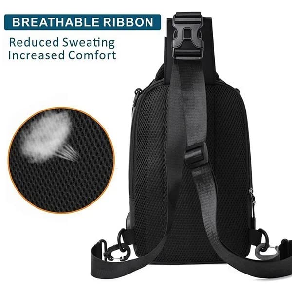 Anti-theft Waterproof Crossbody Bag,Multifunctional Waterproof Large Capacity Fashion Leisure Men's Backpack (Blue)