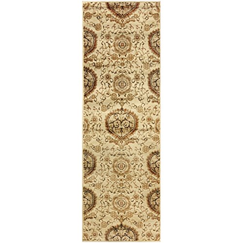 SUPERIOR Indoor Runner Area Rug with Jute Backing, Perfect for Entry, Hallway, Kitchen, Office, Dorm, Bedroom, Hardwood Floors, Living Room, Enchanted Contemporary Design, Poplar Collection, 2'7" x 8'