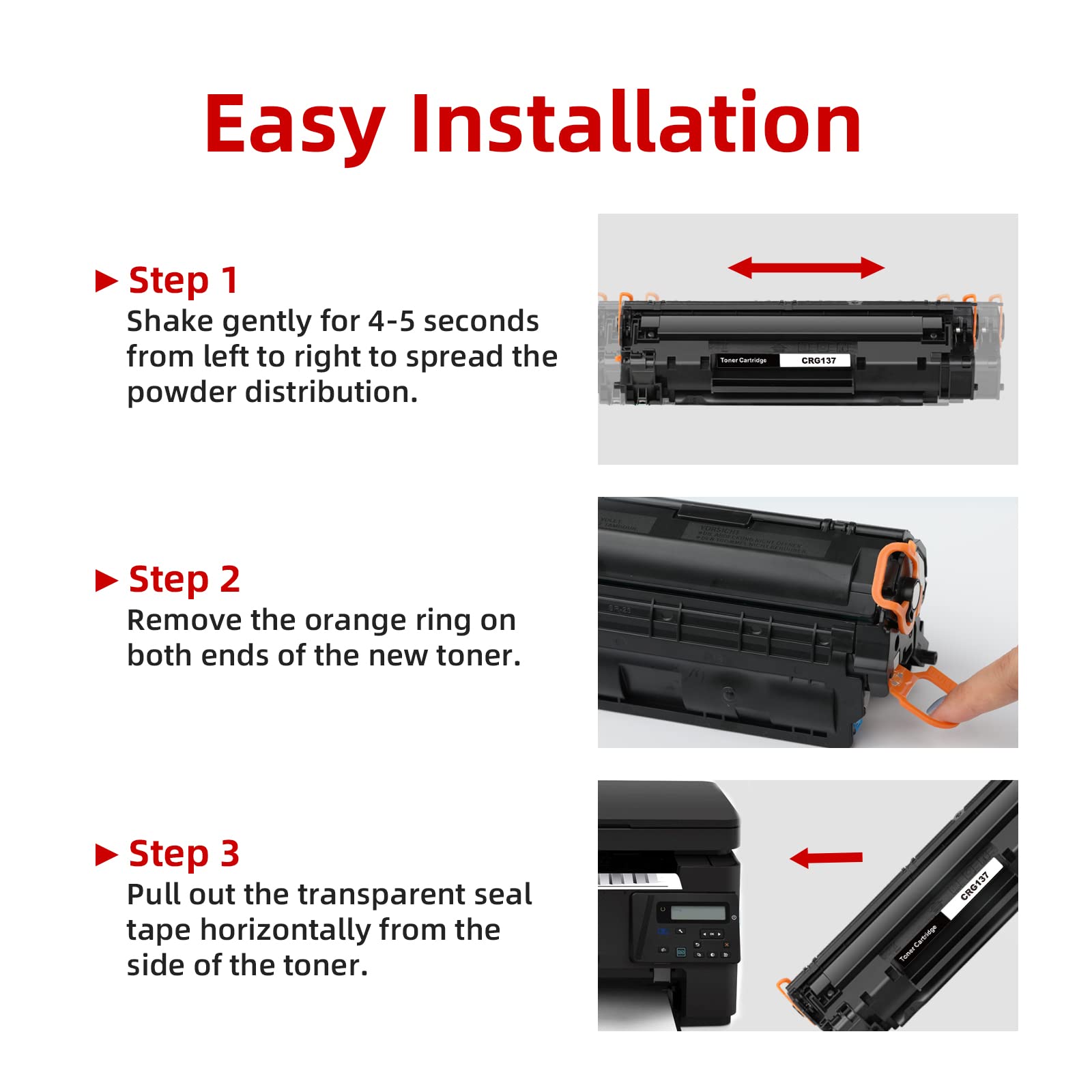 137 Toner Cartridge Replacement for Canon 137 CRG137 for Canon ImageClass MF236n D570 MF212w LBP151dw MF232w MF242dw MF247dw MF216n MF217w MF227dw MF229dw MF244dw MF249dw Printer (2 Packs, Black)