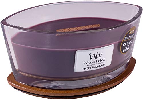 WoodWick Spiced Blackberry Hearthwick Ellipse Candle, 16 Ounce