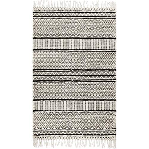 nuLOOM Texture Supreme Wool Area Rug, 5' x 8', Ivory