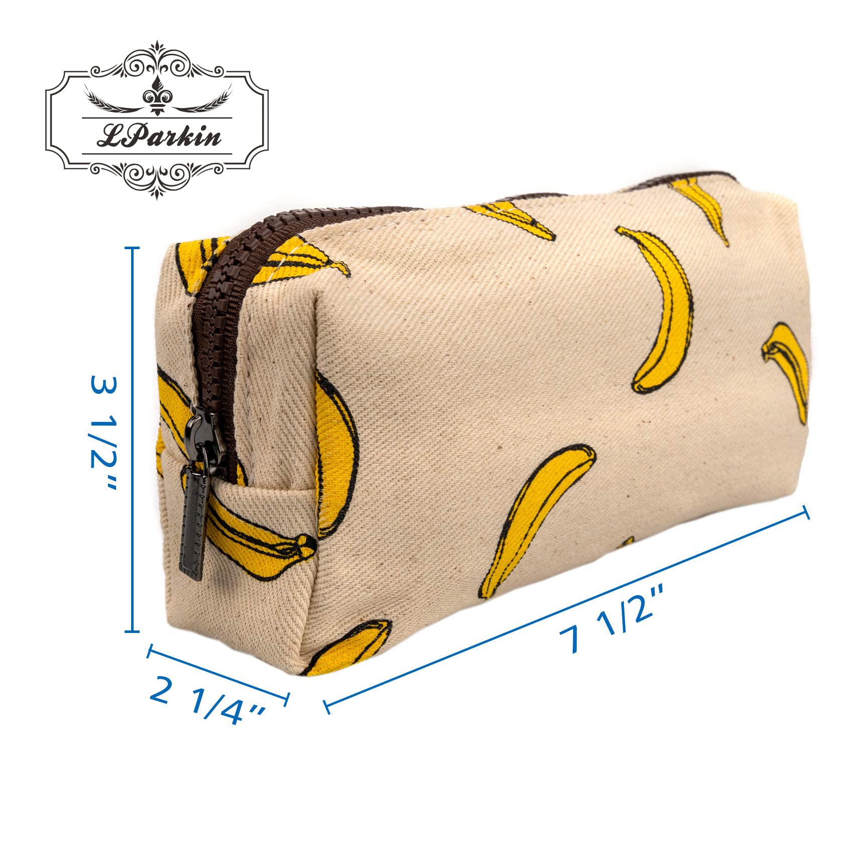 LParkin Cute banana Pencil Case Pouch Teacher Gift Gadget Bag Make Up Case Cosmetic Bag Stationary Kawaii Pencil Box