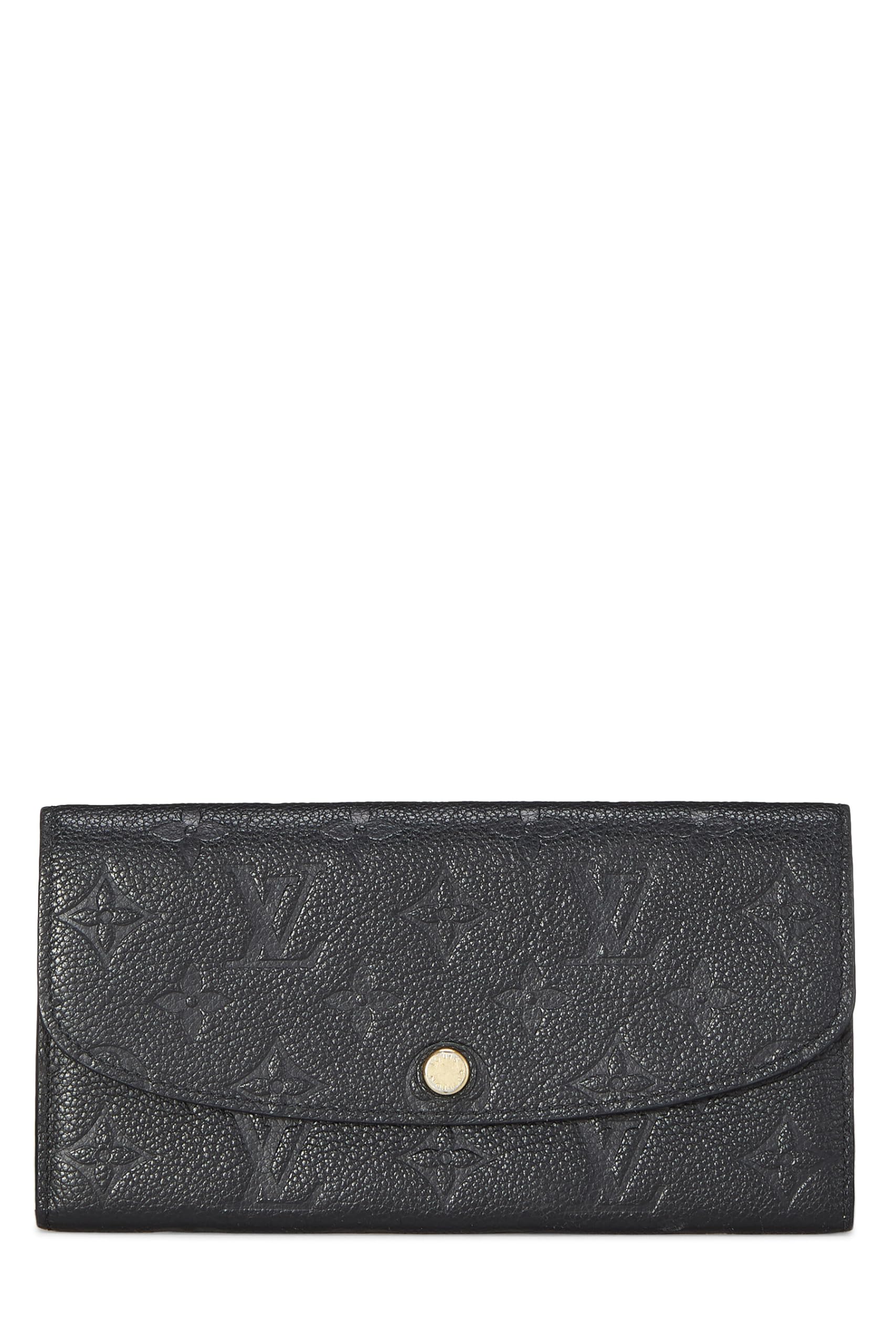 Louis Vuitton, Pre-Loved Noir Empreinte Emilie Wallet, Black
