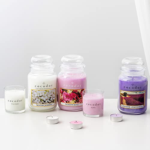 COCODOR Scented Tealight Candles/Tea Rose / 100 Pack / 4-5 Hour Extended Burn Time/Made in Italy, Cotton Wick, Scented Home Deco, Fragrance, Mother's Day