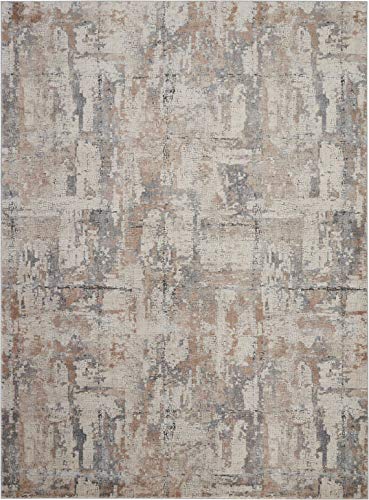 Nourison Rustic Textures Rustic Beige/Grey 9'3" x 12'9" Area -Rug, Easy -Cleaning, Non Shedding, Bed Room, Living Room, Dining Room, Kitchen (9x13)