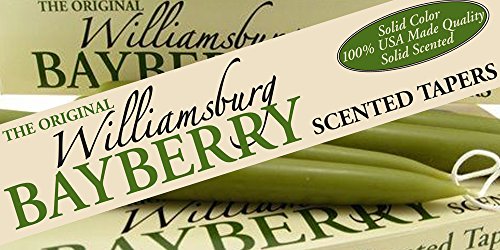 Williamsburg Bayberry Candles Tapers with Candle Legend - Bayberry Scented