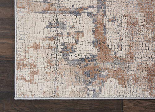 Nourison Rustic Textures Rustic Beige/Grey 9'3" x 12'9" Area -Rug, Easy -Cleaning, Non Shedding, Bed Room, Living Room, Dining Room, Kitchen (9x13)