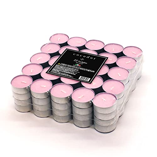 COCODOR Scented Tealight Candles/Tea Rose / 100 Pack / 4-5 Hour Extended Burn Time/Made in Italy, Cotton Wick, Scented Home Deco, Fragrance, Mother's Day