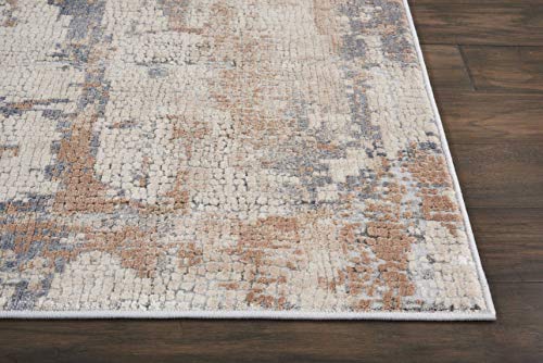 Nourison Rustic Textures Rustic Beige/Grey 9'3" x 12'9" Area -Rug, Easy -Cleaning, Non Shedding, Bed Room, Living Room, Dining Room, Kitchen (9x13)