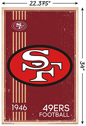 Trends International NFL San Francisco 49ers - Retro Logo 14 Wall Poster, 22.375" x 34", Unframed Version