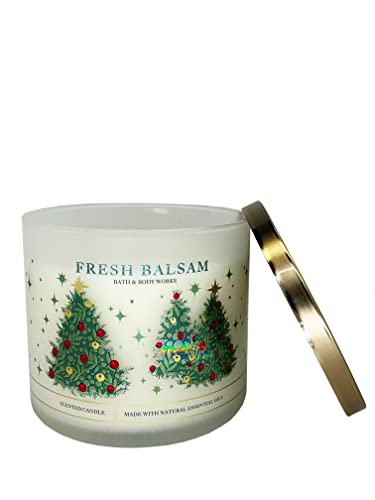 Bath & Body Works, 3-Wick Candle, Fresh Balsam