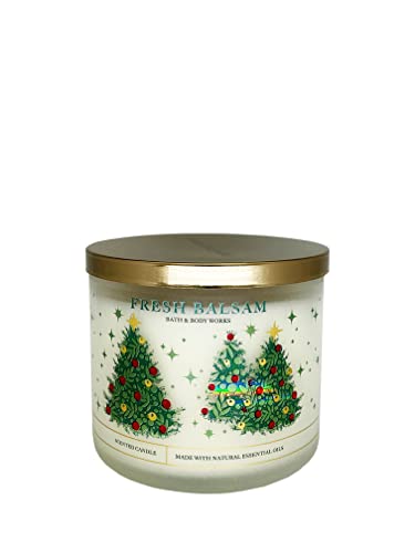Bath & Body Works, 3-Wick Candle, Fresh Balsam
