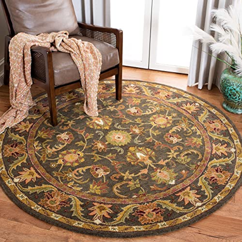 SAFAVIEH Antiquity Collection 2' x 4' Olive / Gold AT52A Handmade Traditional Oriental Premium Wool Accent Rug