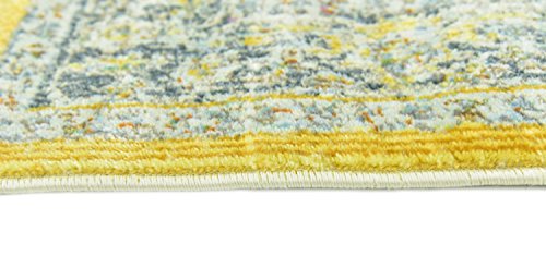 Unique Loom Baracoa Collection Area Rug - Prado (2' 2" x 6' 1" Runner, Yellow/ Ivory)
