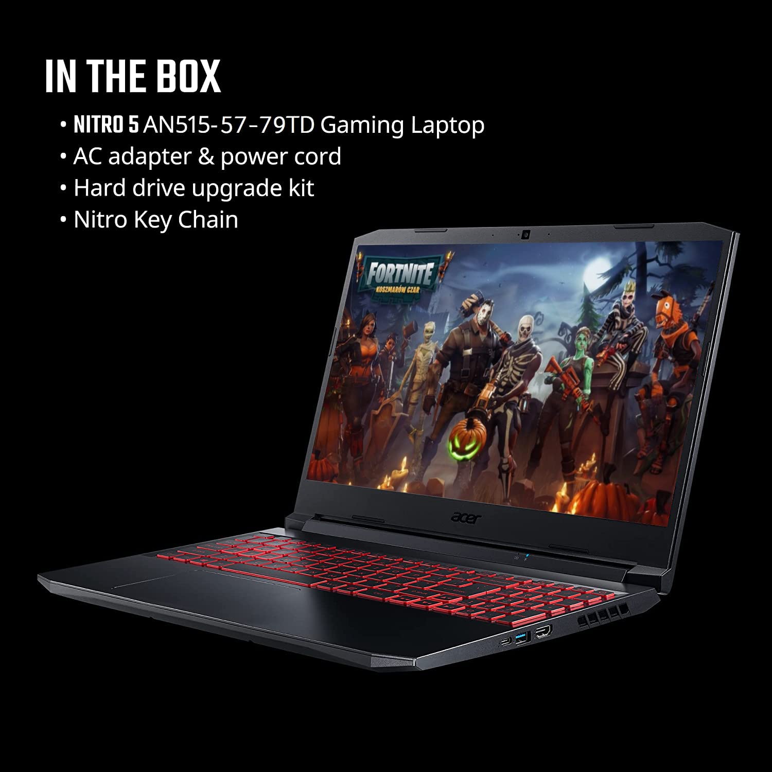 Acer Nitro 5 15.6" FHD 144Hz Gaming Notebook, Intel Core i7-11800H Processor, NVIDIA GeForce RTX 3050 Ti, 4 Ports, Killer Wi-Fi, Backlit Keyboard, HDMI, Webcam, Win 11 Home (32GB RAM | 1TB SSD)