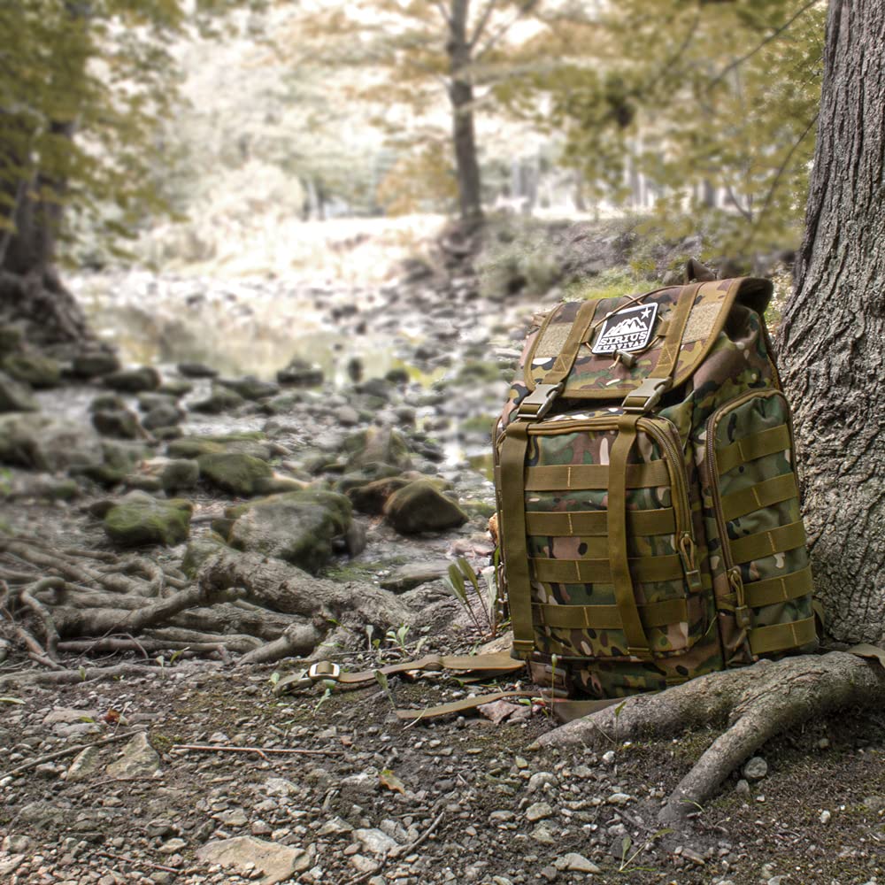 Sirius Survival “The Rambler” - 40L Tactical Backpack with MOLLE Webbing (Black)