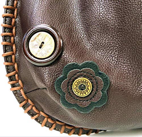 Chala Purse Handbag Hobo Cross Body Convertible Chocolate Guitar Bag