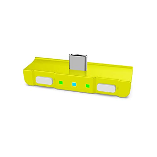 HomeSpot Bluetooth 5.0 Audio Transmitter Adapter with USB C Connector Built-in Digital Mic aptX Low Latency for Nintendo Switch Lite Yellow Accessories Compatible with AirPods PS5 Bose Sony