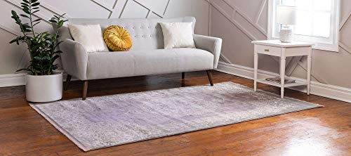 Unique Loom Traditional Classic Intricate Design with Distressed Vintage Detail, Area Rug, 3 ft 3 in x 5 ft 3 in, Purple/Ivory