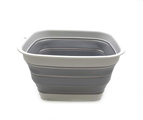 SAMMART 15L Collapsible Tub (Dark Grey, 1)