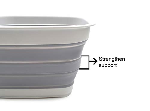SAMMART 15L Collapsible Tub (Dark Grey, 1)
