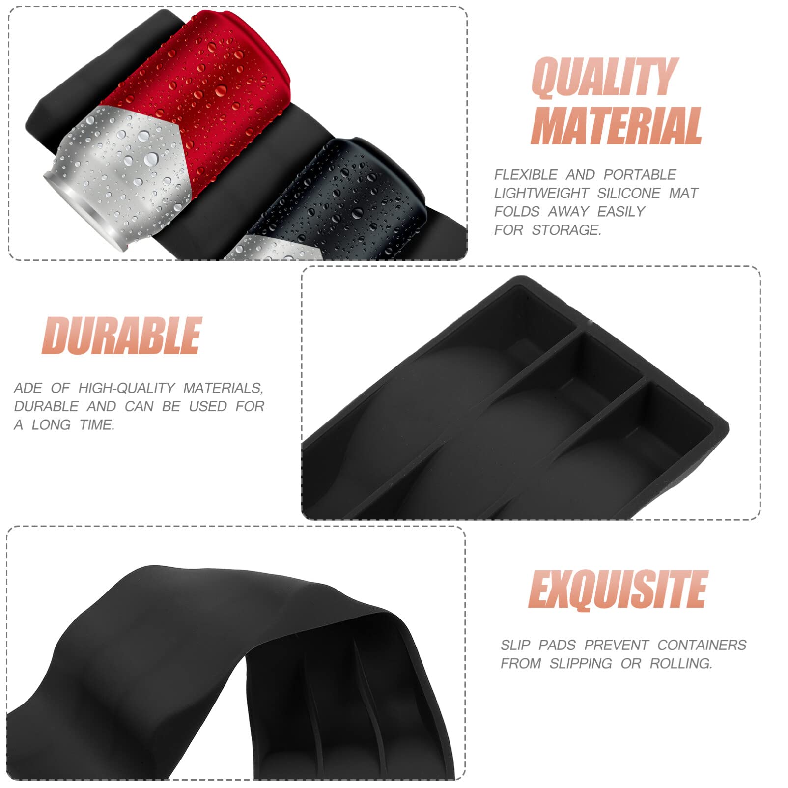 Cabilock Foldable Silicone Wine Stacker Set Beer Can Rack Wine Bottle Holders Bottle Stacking Mat Wine Holder Stacks Cans Easy Storage Refrigerator Organizer