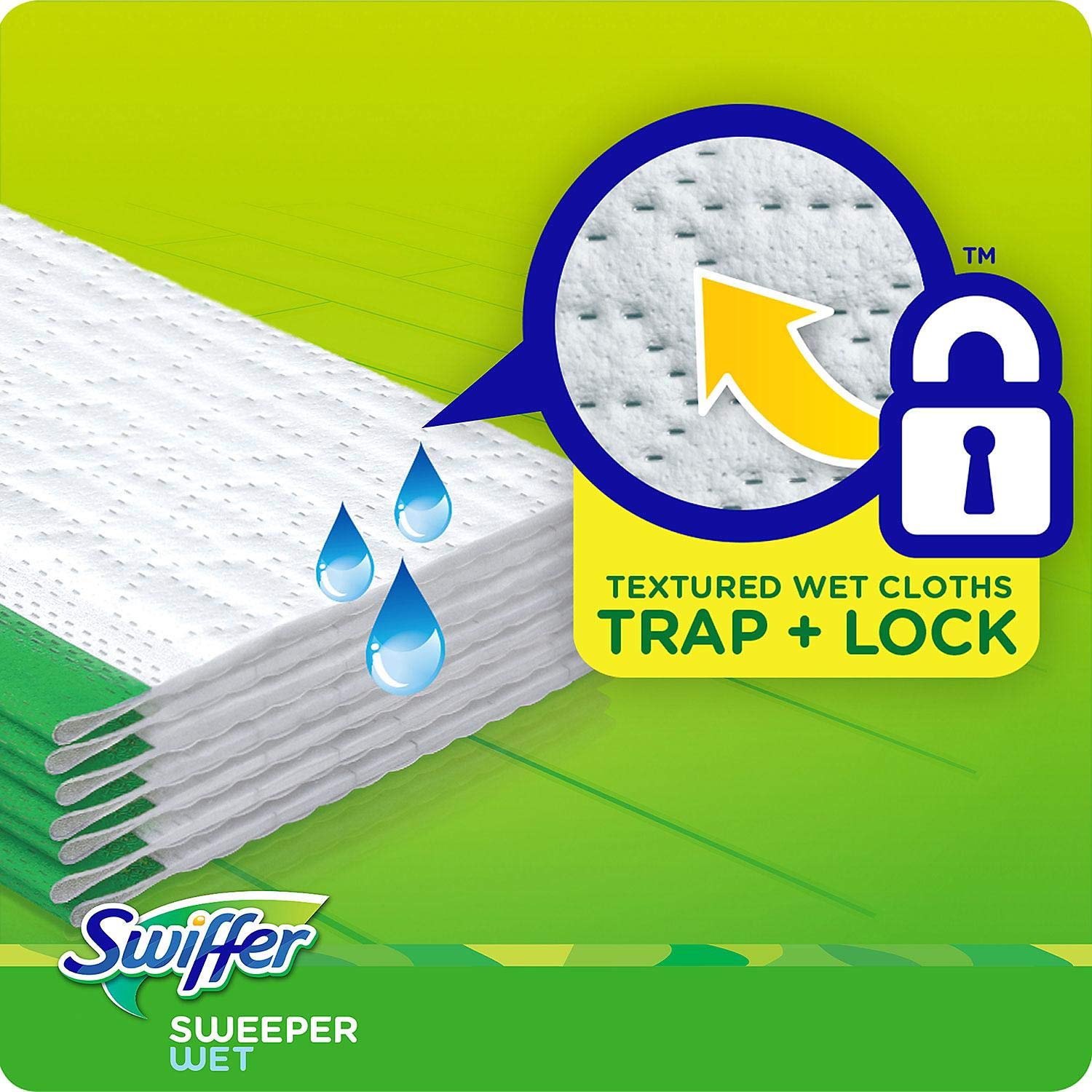 Swiffer Sweeper Wet Cloth Refill, White 60 Count